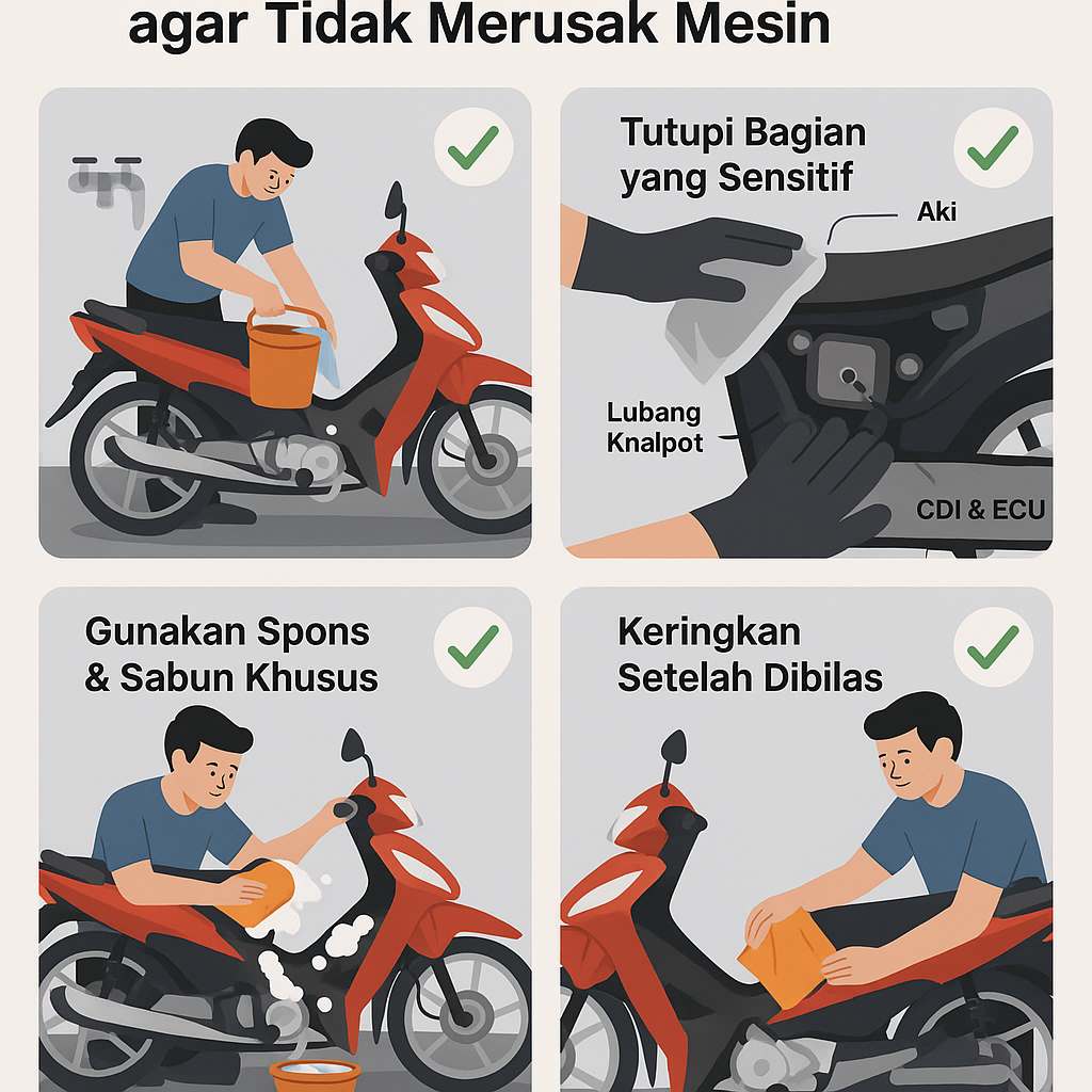 Cara Mencuci Motor Honda dengan Benar agar Tidak Merusak Mesin - DEALER MOTOR HONDA BANDUNG